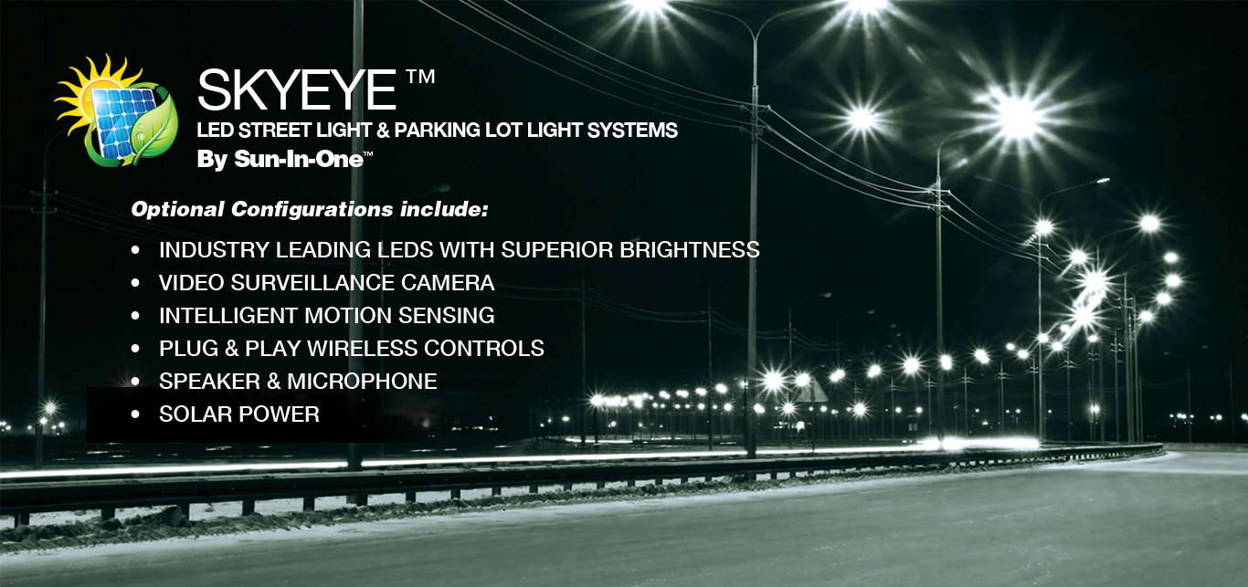 SkyEye™ LED Street Light System (AC Hard Wired) - Motion Light With Camera